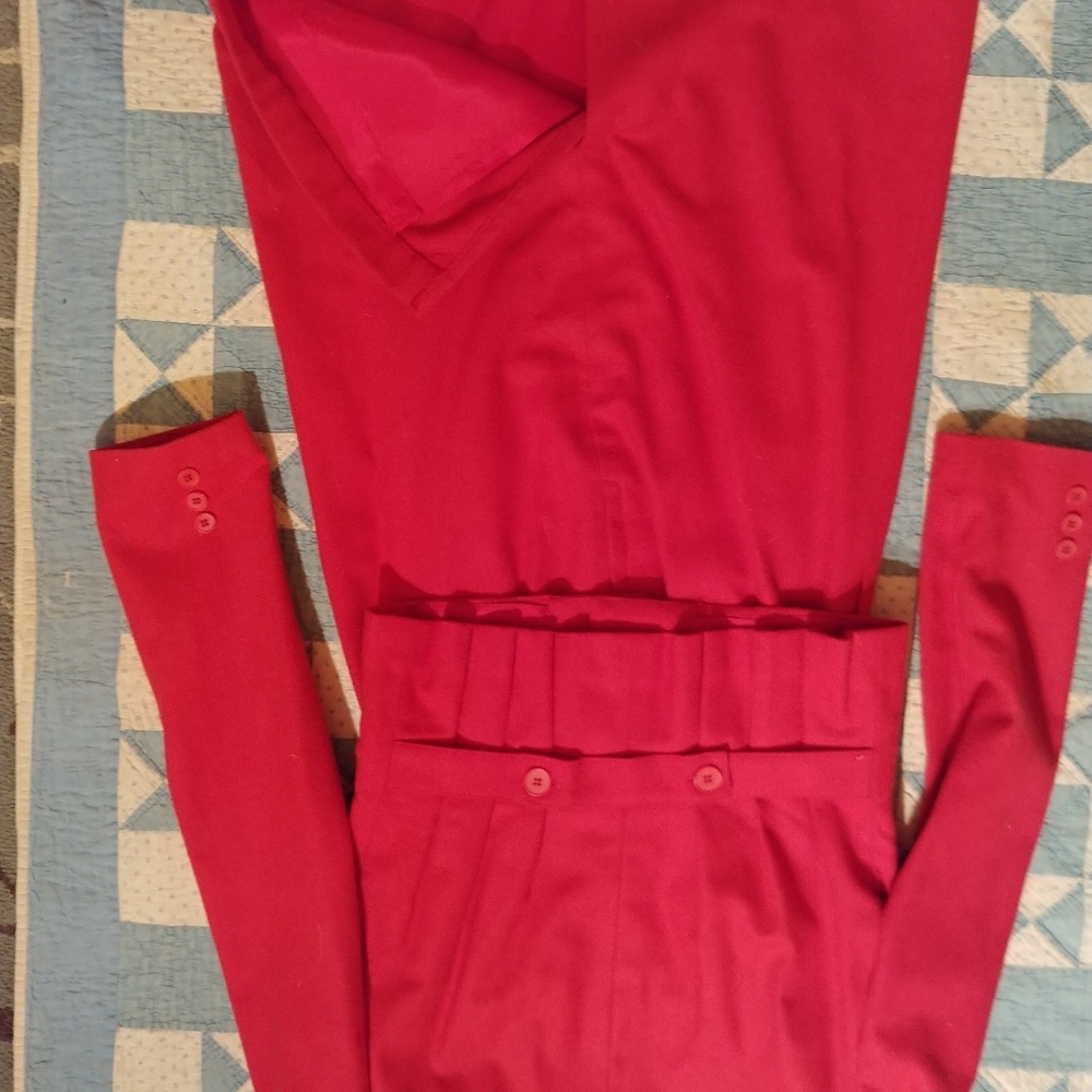 Red 2 Peice Suit - Gem